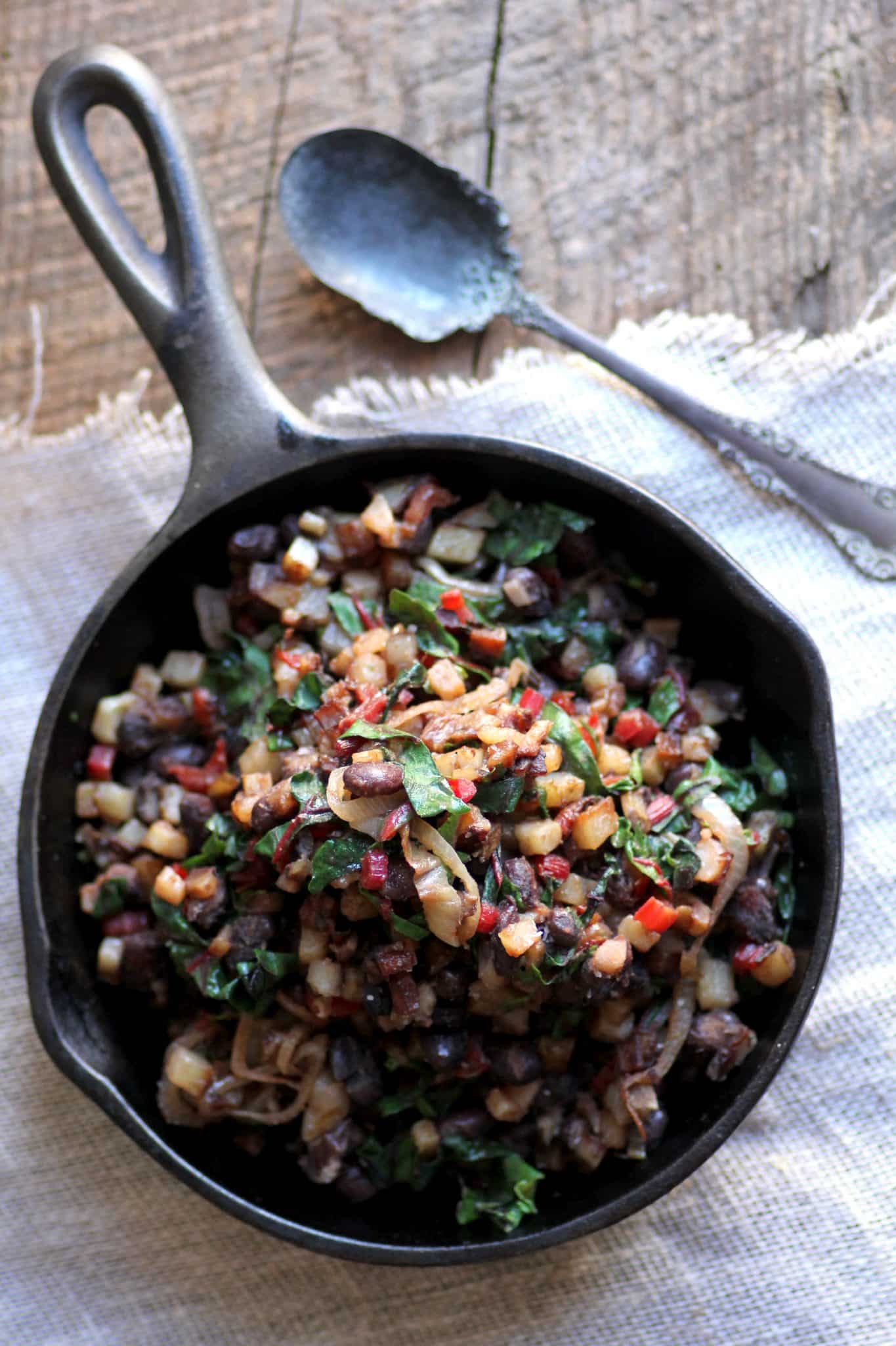 Potato, Black Bean, & Swiss Chard Hash – DelicioUS!