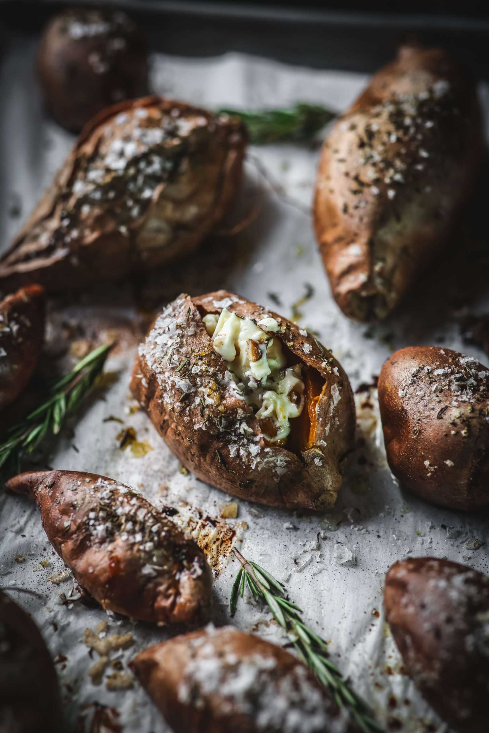 Sea Salt & Rosemary Roasted Sweet Potatoes with Texas Pecan Butter ...