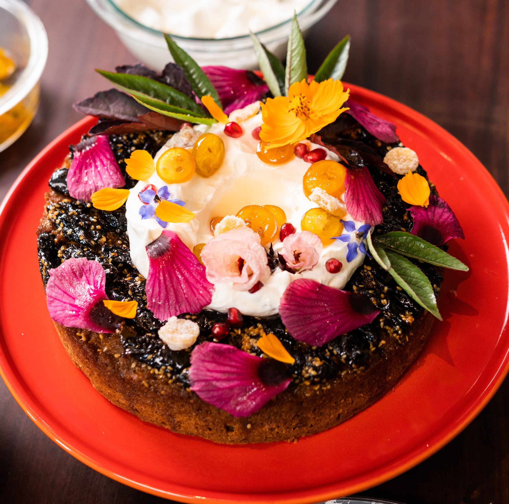 California Prune Upside Down Cake with Toffee and Sesame | Bayou Saint ...