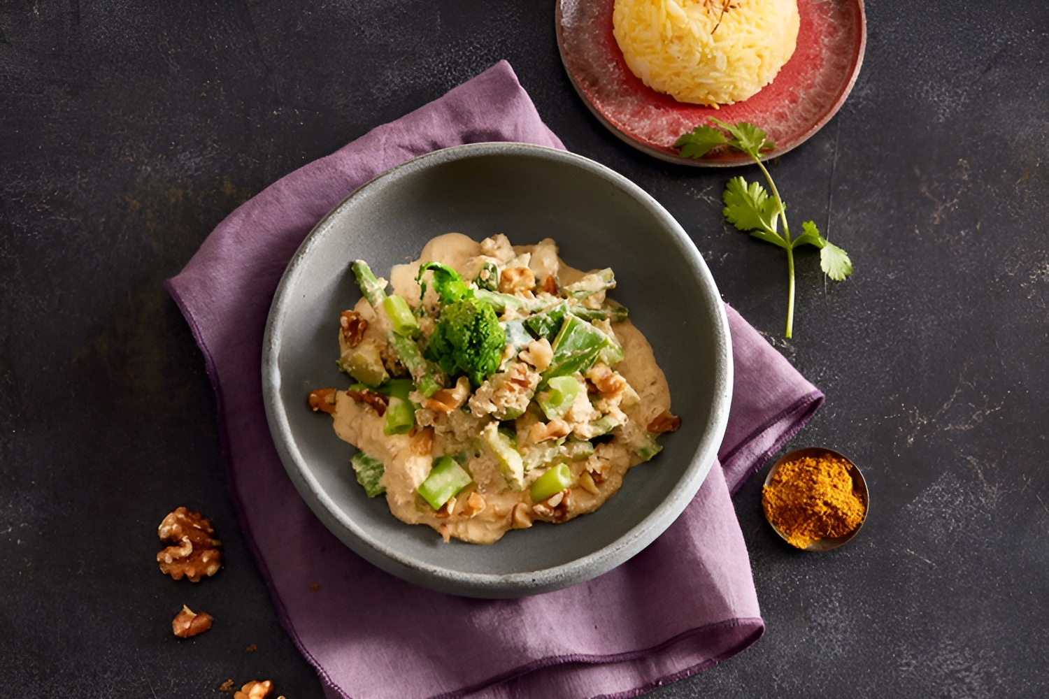 Indian Walnut Curry with Green Vegetables – DelicioUS!