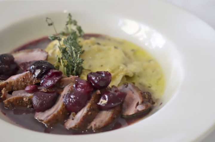 Pan seared duck breast with a Northwest sweet cherry gastrique – DelicioUS!